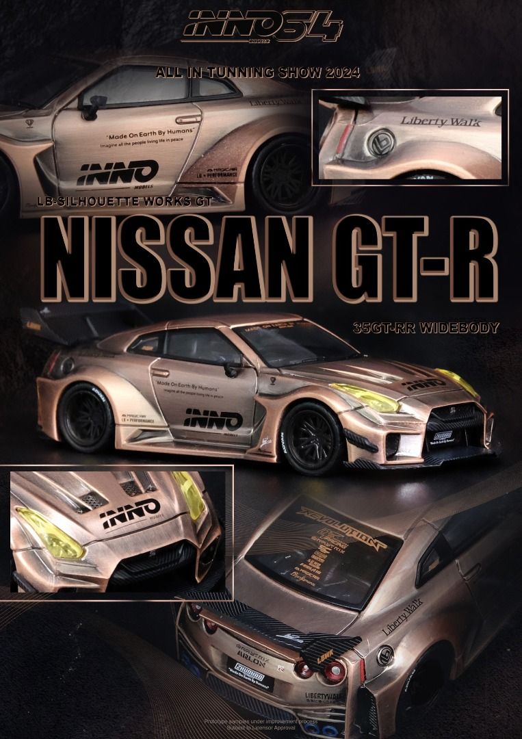 Chase Car 隱藏版 inno64 佛山改裝車展限定 1/64 Nissan GT-R R35 LB-Silhouette Works ...