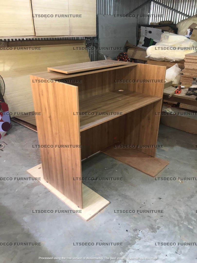 CUSTOMIZED RECEPTION TABLE | OFFICE FURNITURE, Furniture & Home Living ...