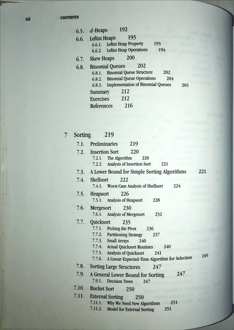 Data Structures and Algorithm Analysis in C, Hobbies & Toys, Books & Magazines, Textbooks on ...