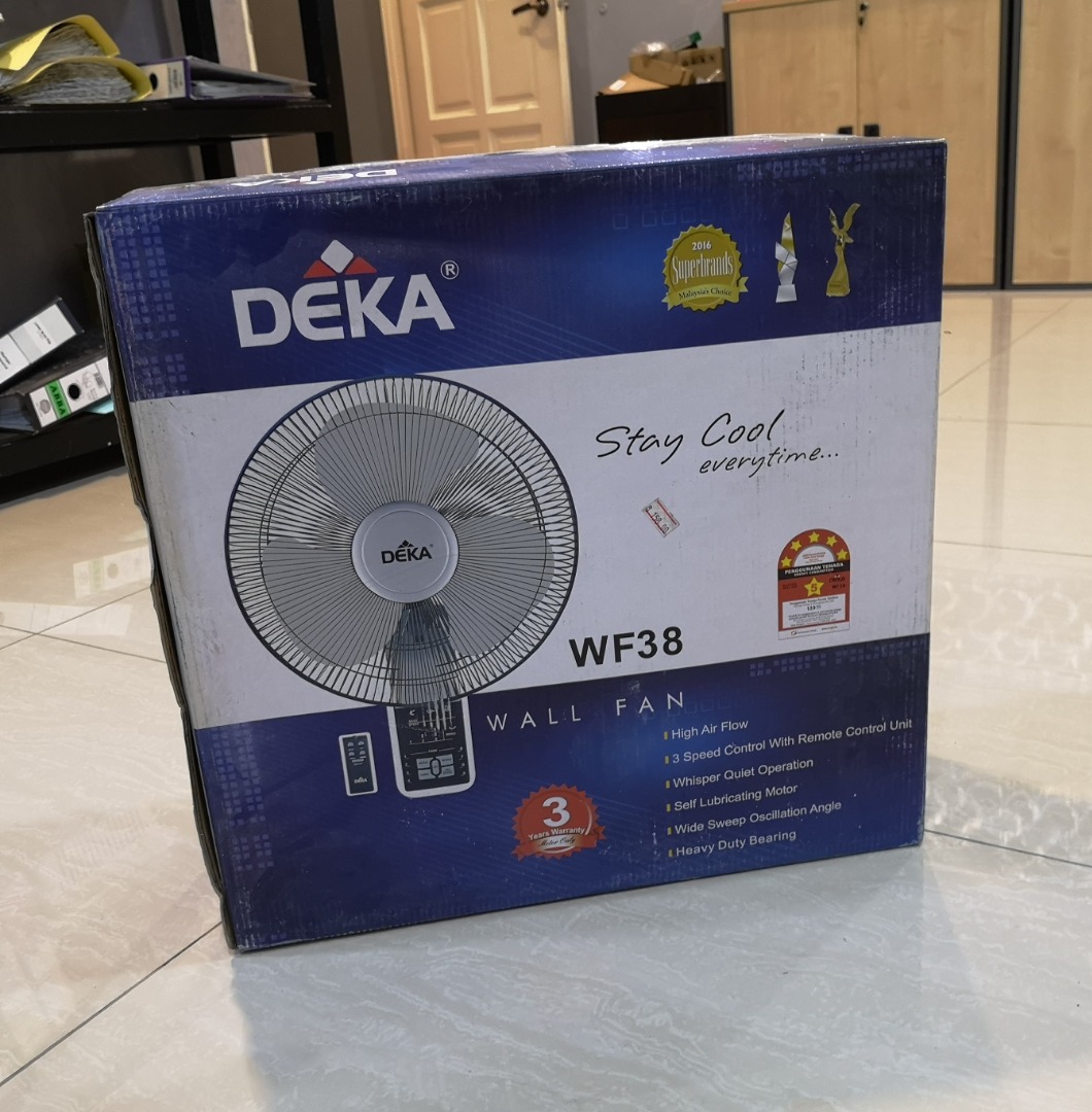 Deka Fan Wall Fan WF38, TV & Home Appliances, Electrical, Adaptors ...