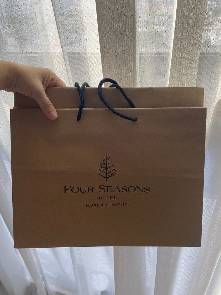 Four seasons hotel KL Paper bag, Women's Fashion, Bags & Wallets, Tote ...