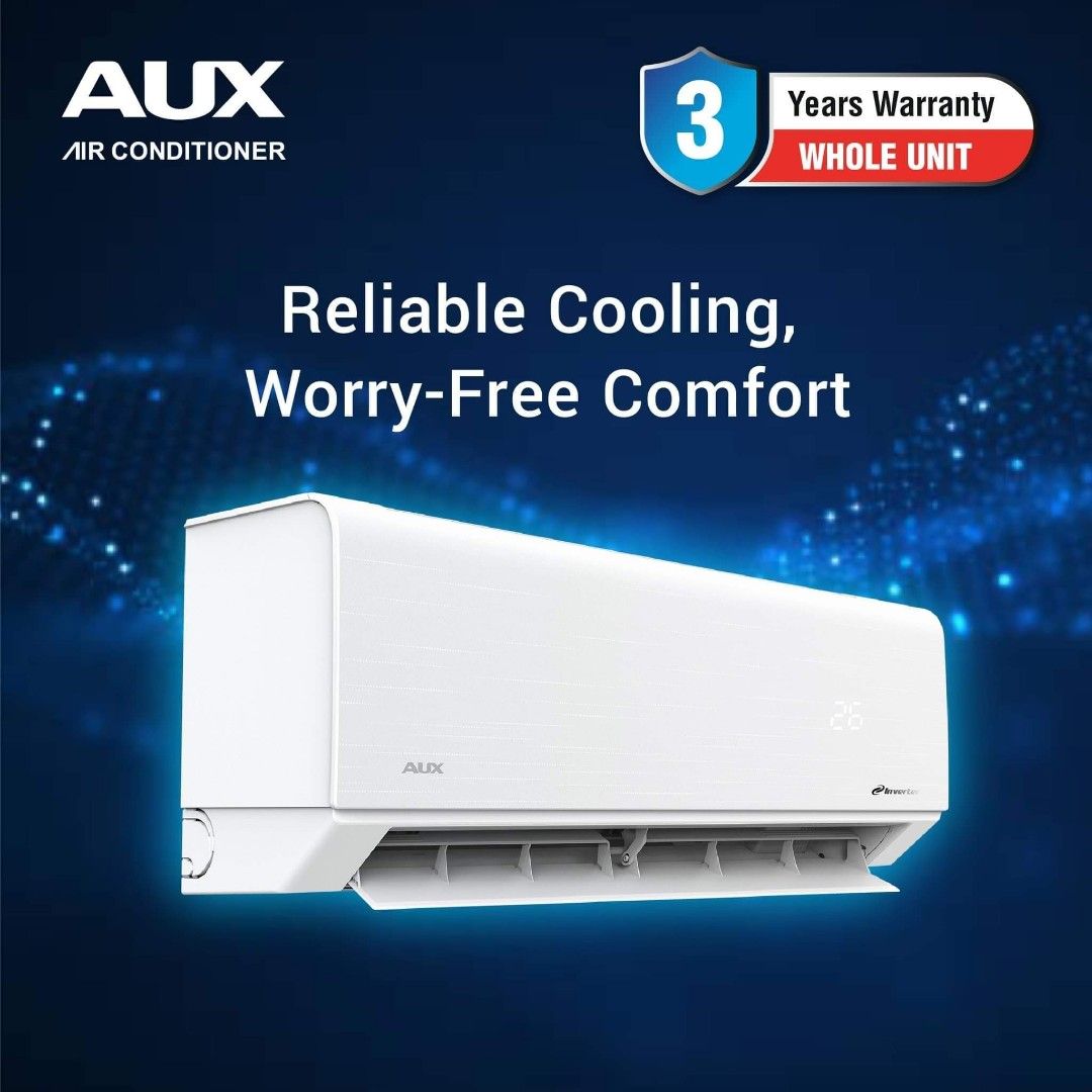 [FREE INSTALLATION] AUX R32 4 Star Inverter Air Conditioner 1.0hp / 1 ...