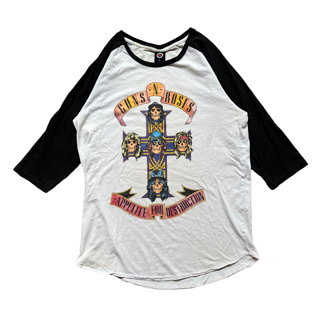 GUNS N ROSES BAND RAGLAN TEE, Men's Fashion, Tops & Sets, Tshirts ...