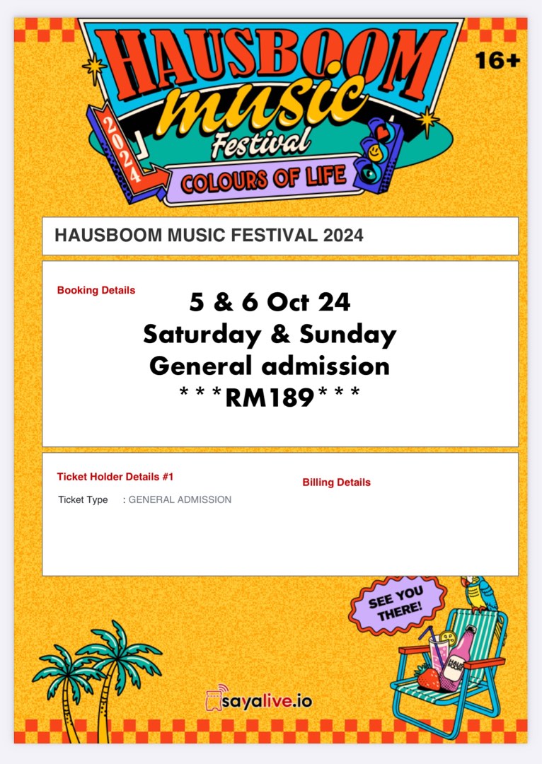 HAUSBOOM MUSIC FESTIVAL 2024, Tickets & Vouchers, Event Tickets on ...
