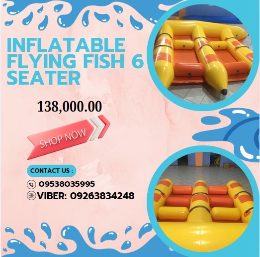 INFLATABLE FLYING FISH 6 SEATERS, Everything Else, Others on Carousell