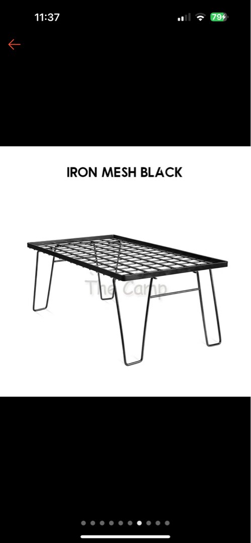 Iron Steel Mesh Camping Rack Table, Sports Equipment, Hiking & Camping ...
