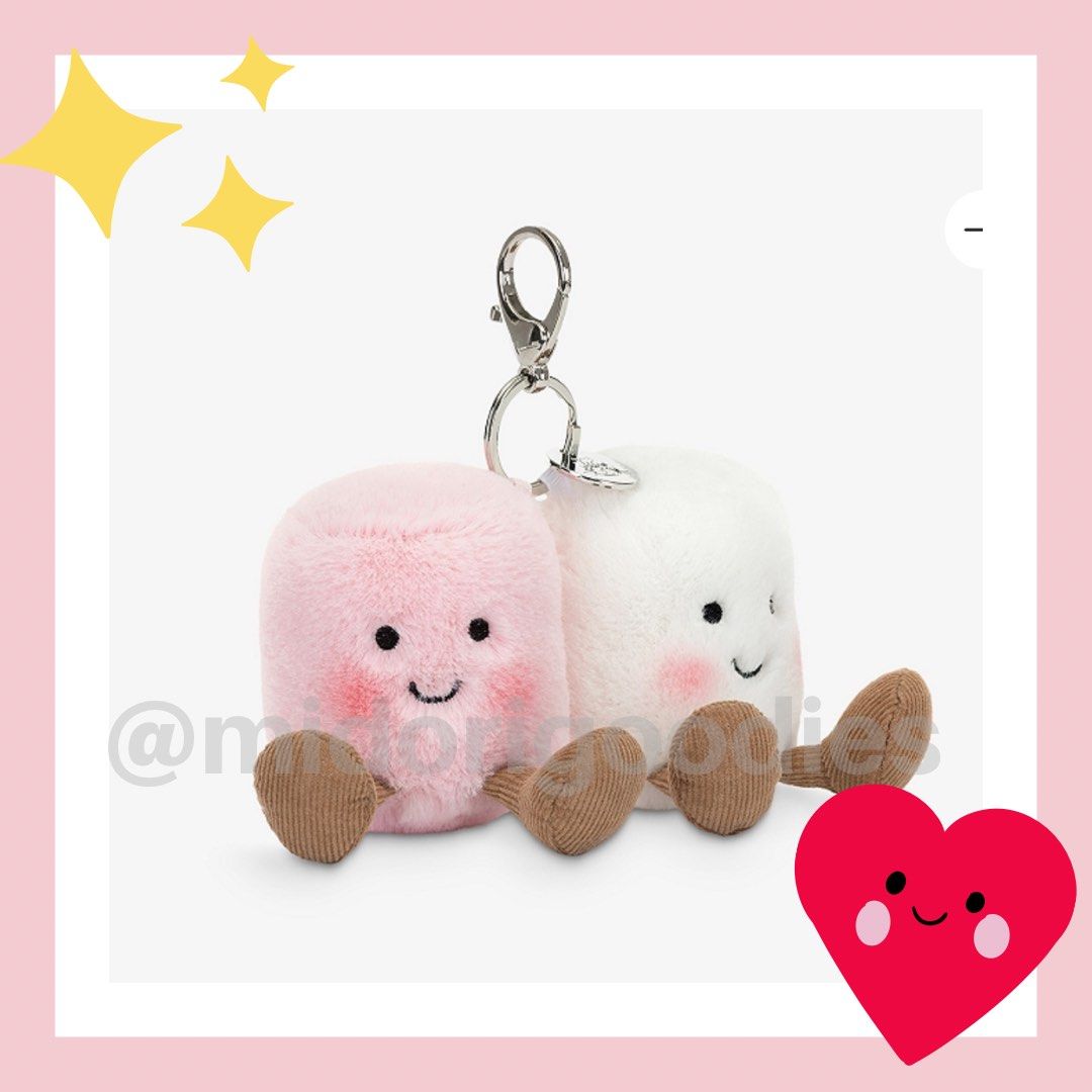 【全新現貨】JellyCat 棉花糖 公仔 掛飾Jelly Cat Marshmallow Plush Soft toy Charm ...