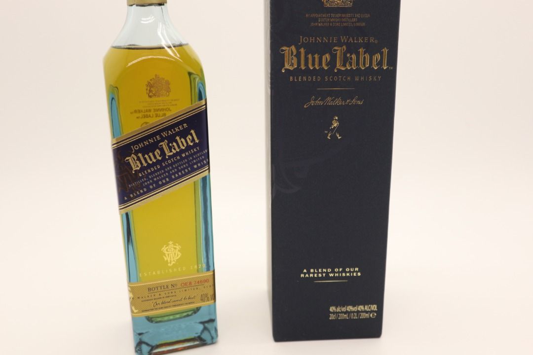 Johnnie Walker Blue Label 200ml 20cl 40% Blended Scotch Whisky, 嘢食 & 嘢飲 ...