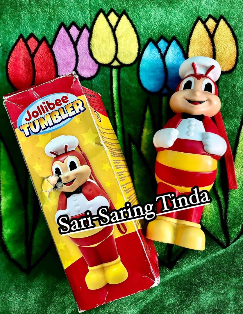 Jollibee limited edition Tumbler with sip lid and cover, Hobbies & Toys ...