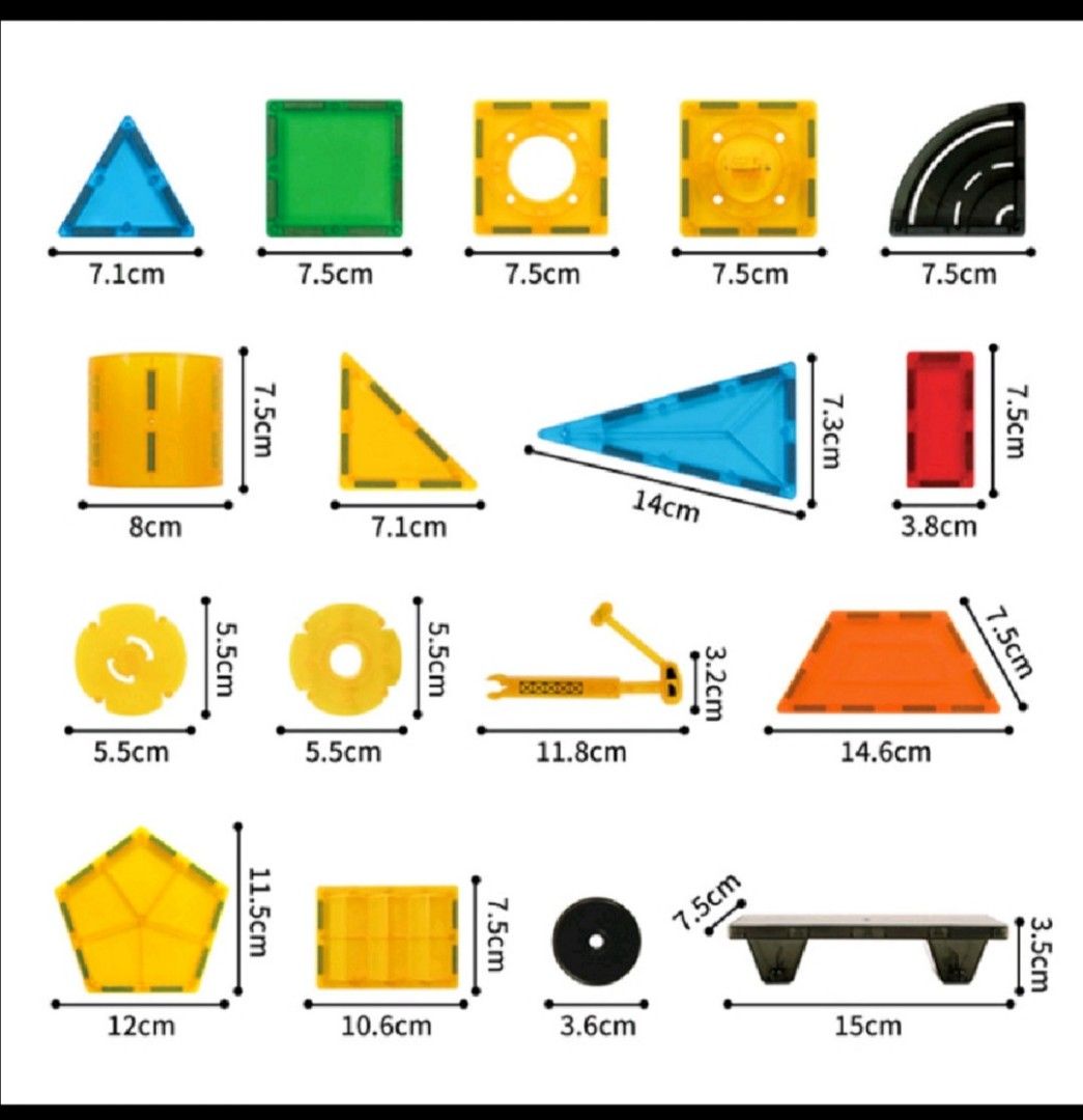 Magnetic tiles toy city building block, Hobbies & Toys, Toys & Games on ...