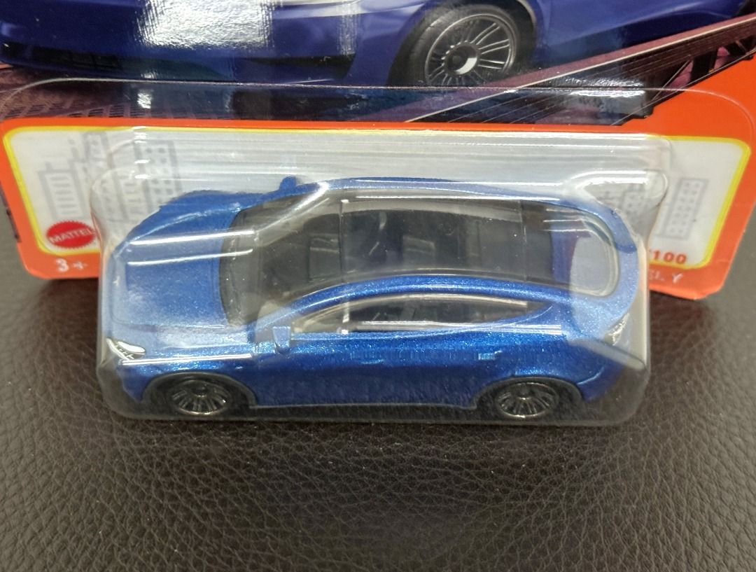 MATCHBOX TESLA MODEL Y Metalflake Blue, Hobbies & Toys, Toys & Games on ...