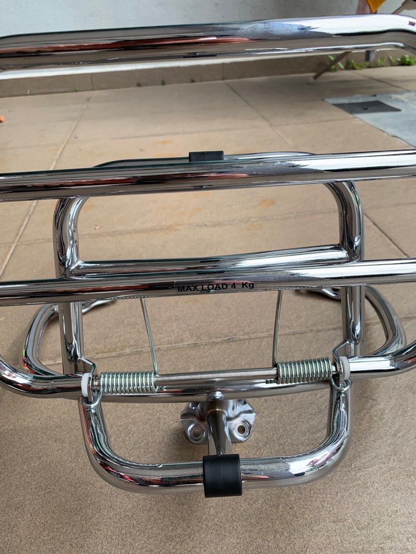 Modern Vespa Rear rack chrome, Motorbikes on Carousell
