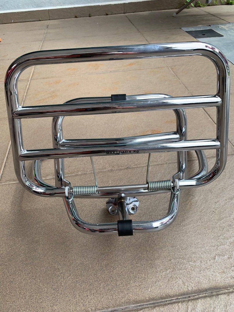 Modern Vespa Rear rack chrome, Motorbikes on Carousell