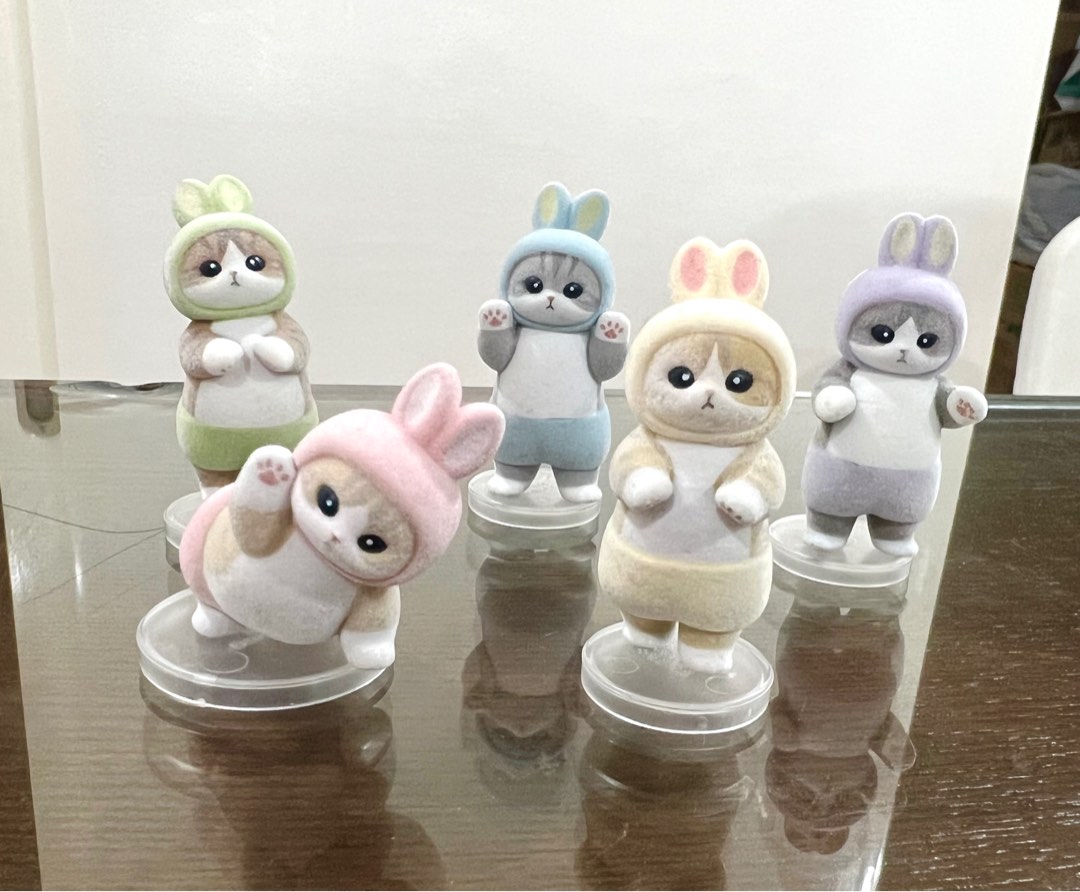 MOFUSAND FLOCKED BUNNY NARABUNDESU 5pc FIG SET, Hobbies & Toys, Toys ...