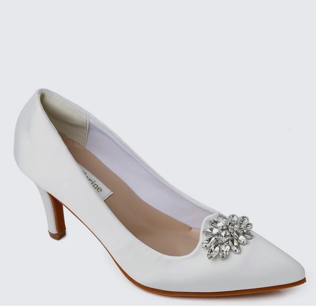 My Ballerine Stacy Comfy Pumps Ivory Heels Wedding Shoes Wedding Heels ...
