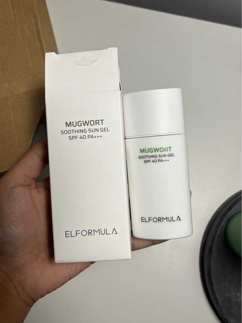 NEW Mugwort Sunscreen Gel Elformula, Kesehatan & Kecantikan, Kulit ...