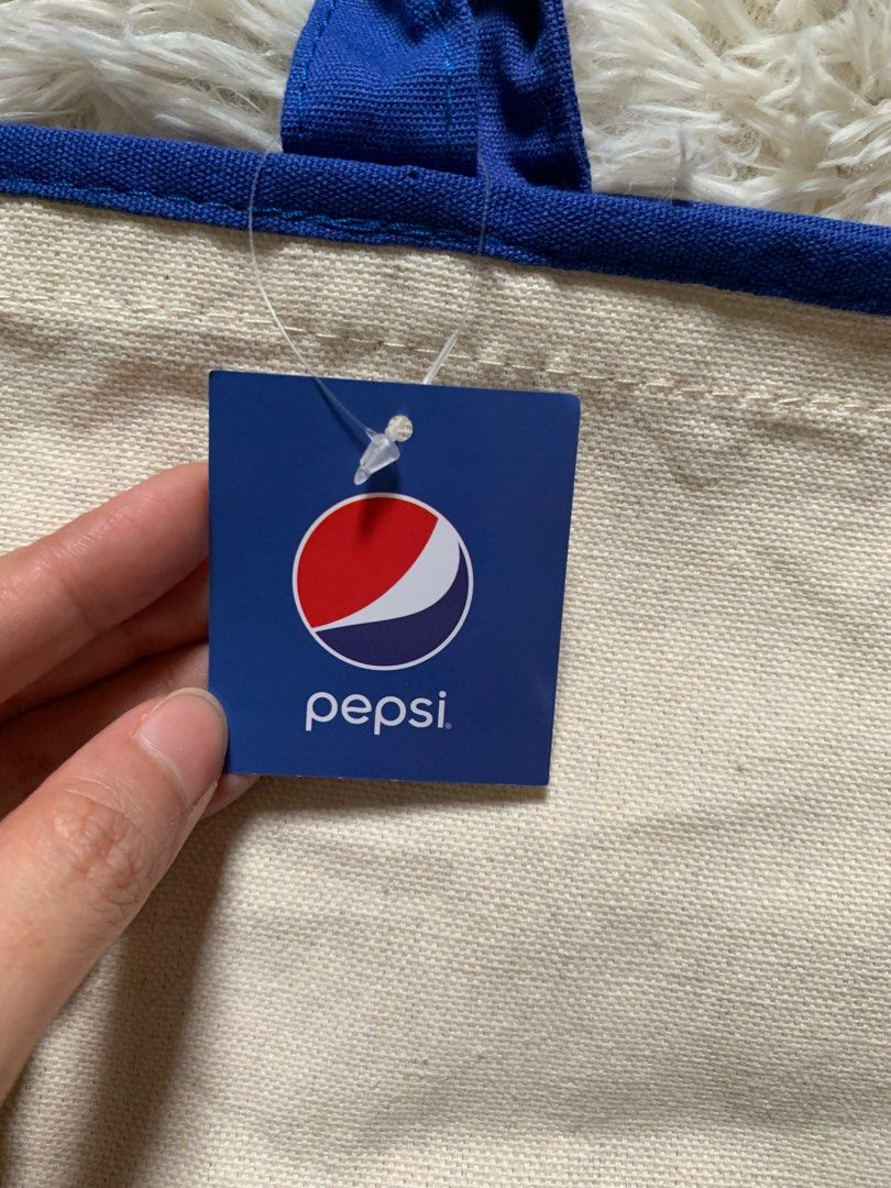 PEPSI canvas tote bag, Women's Fashion, Bags & Wallets, Tote Bags on ...