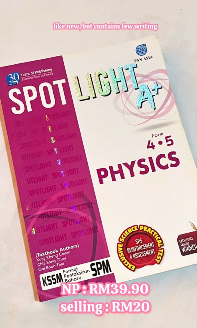 PHYSICS TINGKATAN4&5 SPOTLIGHT A+ BUKU RUJUKAN, Hobbies & Toys, Books ...