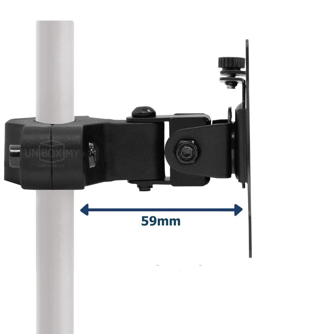 Pivot Pole Mount Monitor Arm Holder Bracket Tilt Swivel Rotate 28-60 mm ...