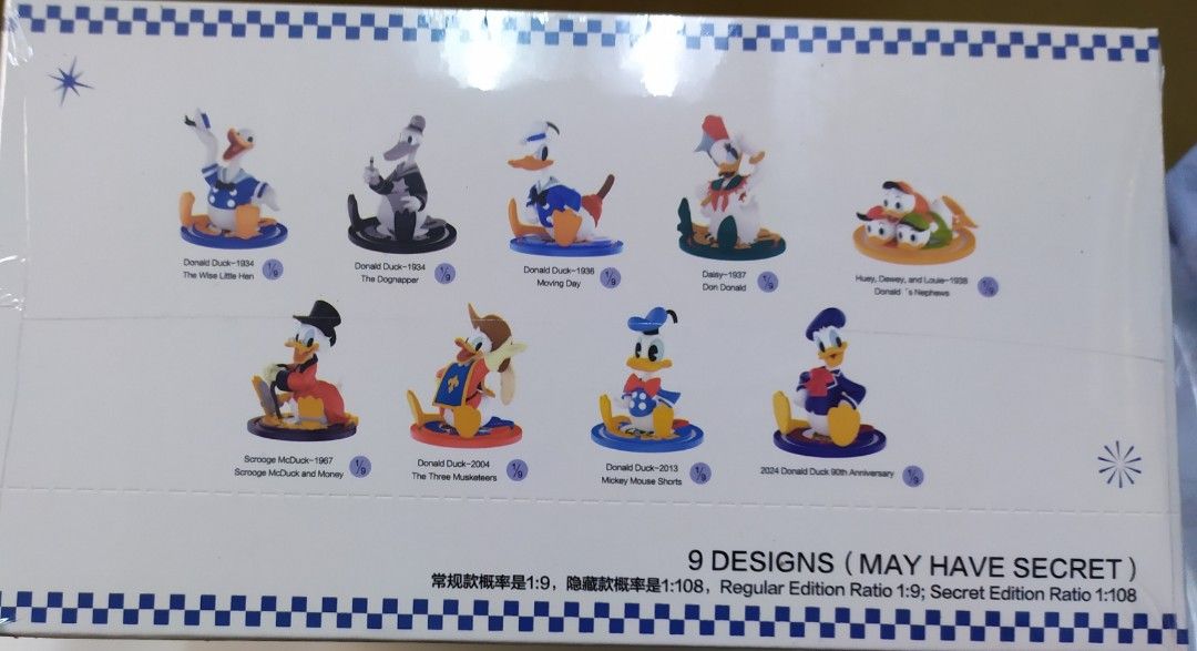 Popmart Disney Donald Duck 90th Anniversary Series Figures (whole set ...