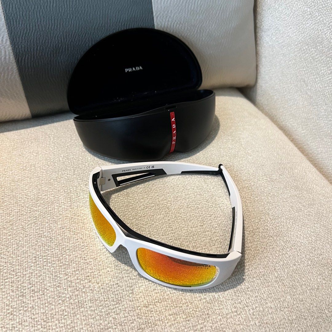 Prada Linea Rossa Impavid sunglasses/shades in WHITE - bought from ...