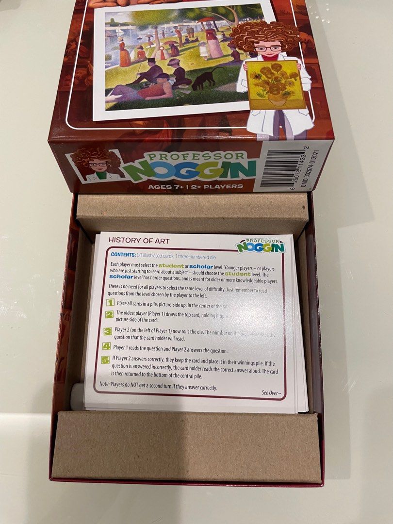 Professor Noggin Card Game History of Art #33, Hobbies & Toys, Toys ...