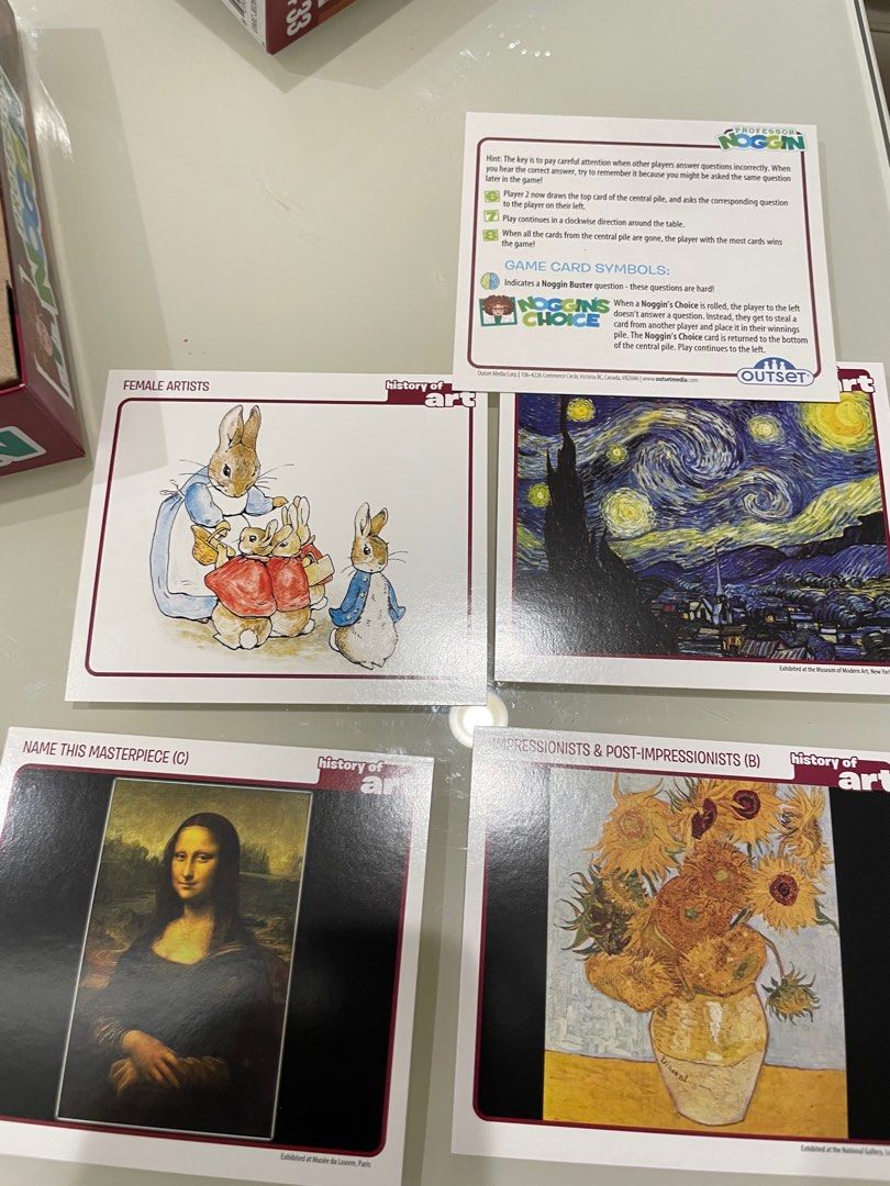 Professor Noggin Card Game History of Art #33, Hobbies & Toys, Toys ...