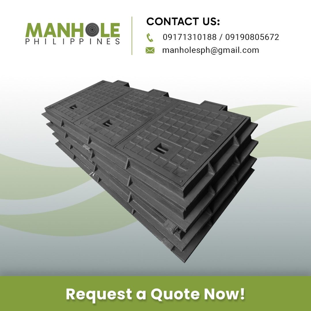 Rectangular Manhole Frame and 3 Cover with Lifting Handle, Commercial ...