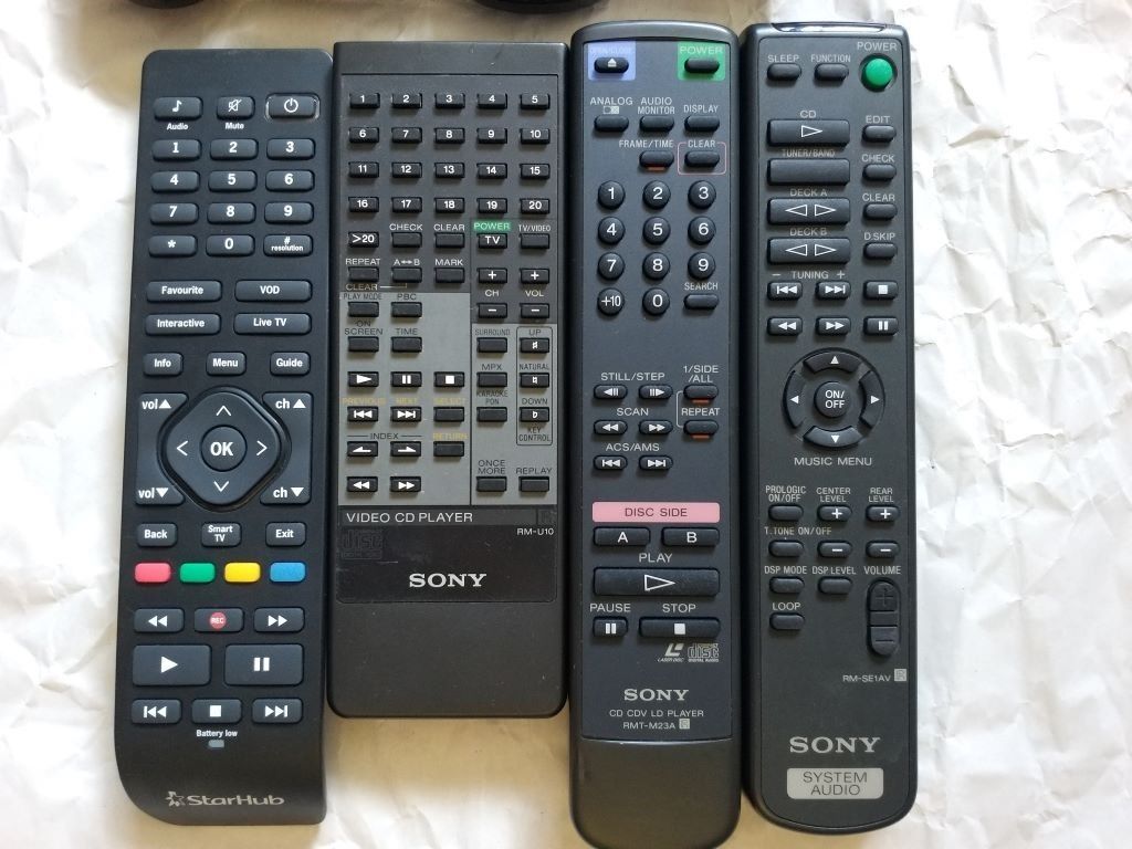 Remote Controllers (Sharp DVD Player Remote, LG AKB75675311, Pioneer CU ...