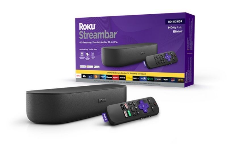 Roku Streambar | 4K/HD/HDR Streaming Media Player & Premium Audio, All in One, Includes Roku ...