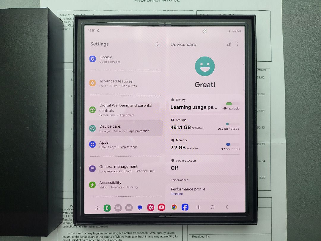 Samsung Galaxy Z Fold 6 5G 12/512 Silver Shadow NTC Approved 1 Month ...
