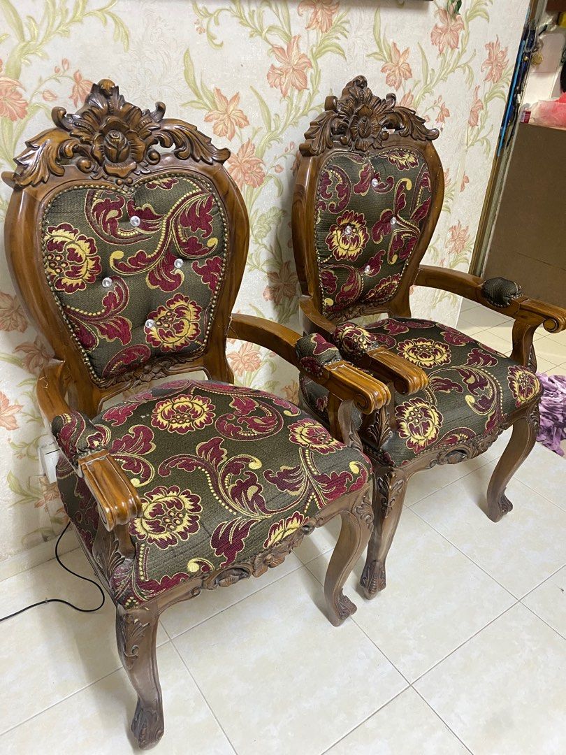 Sofa raja kayu original, Furniture & Home Living, Furniture, Sofas on ...