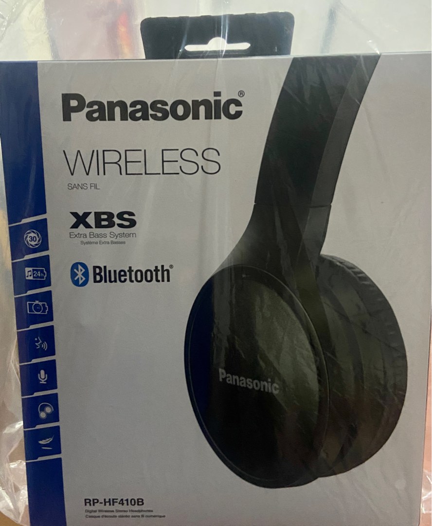 Panasonic Street Style Wireless Headphones RP-HF410B, Audio, Headphones ...
