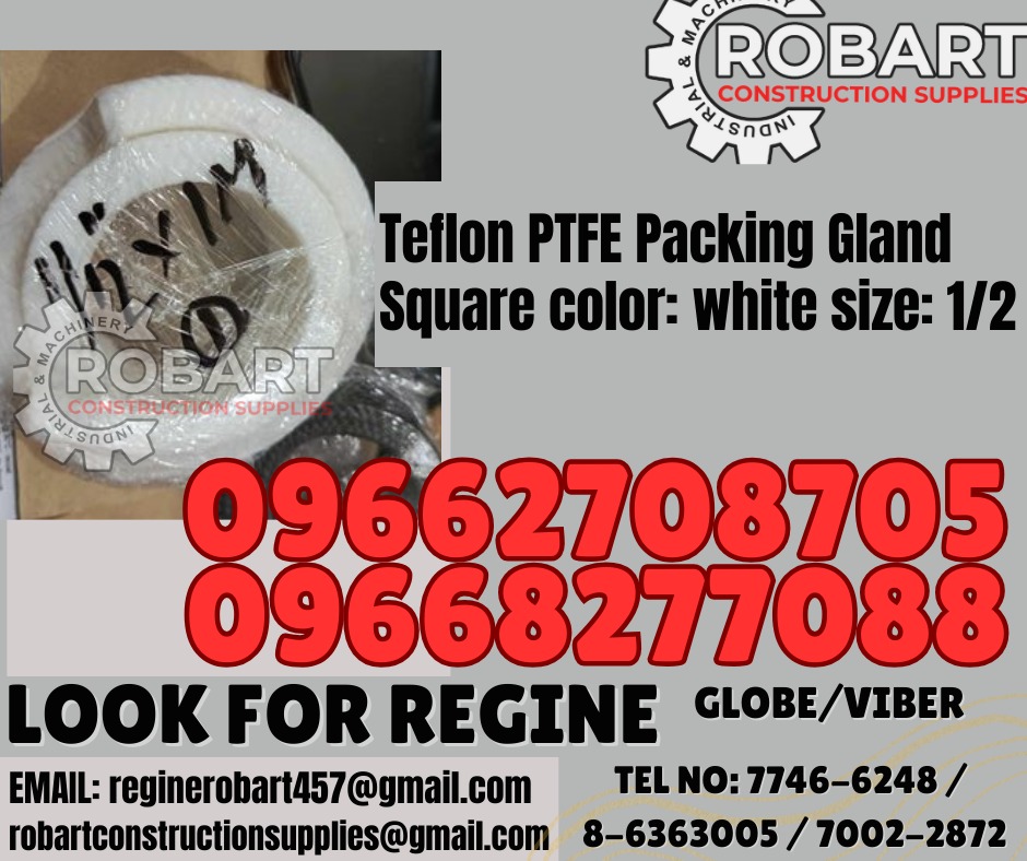 Teflon PTFE Packing Gland Square color: white size: 1/2, Commercial ...