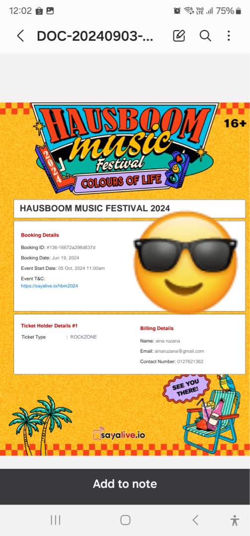 Ticket hausboom, Tickets & Vouchers, Event Tickets on Carousell