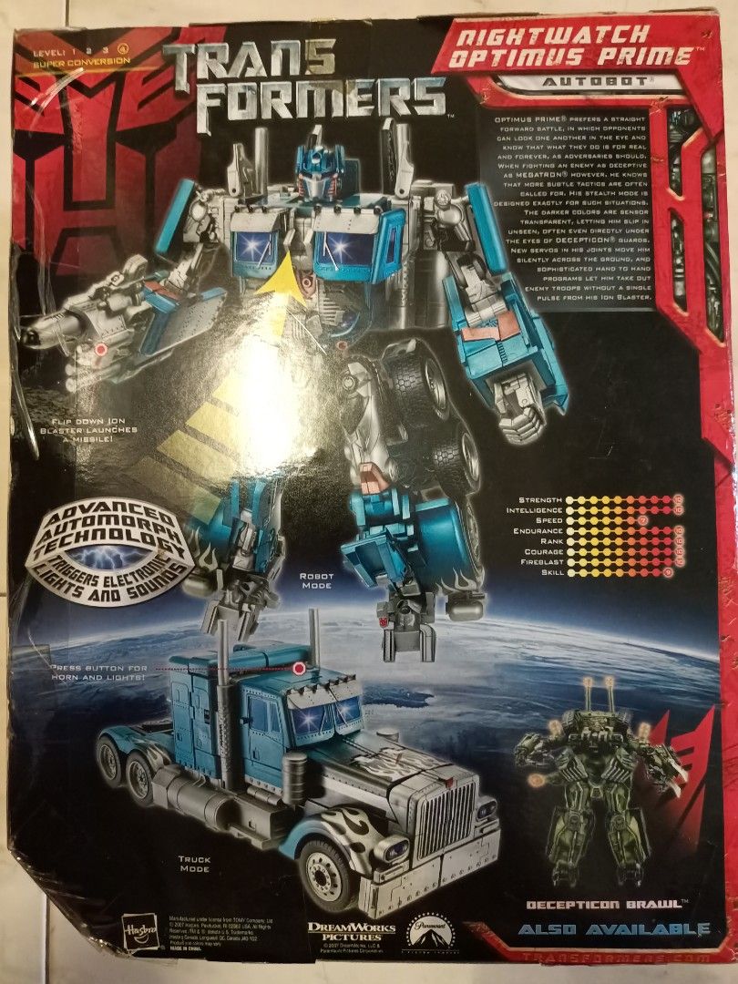 Transformers Hasbro nightwatch Optimus prime, Hobbies & Toys, Toys ...