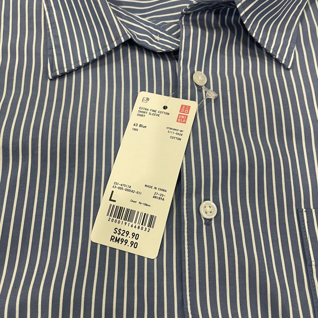 UNIQLO Blue Shirt, Men's Fashion, Tops & Sets, Tshirts & Polo Shirts on ...