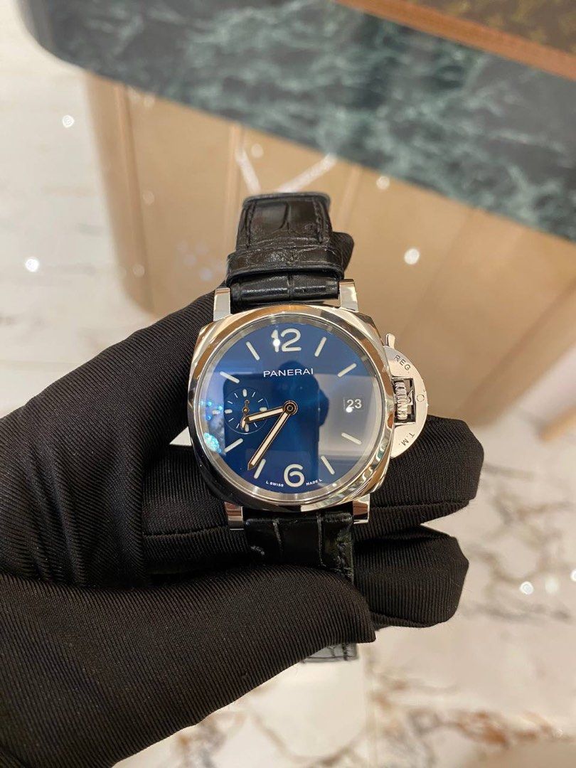 (UNUSED) 2022 PANERAI LUMINOR DUE PAM01273 BLUE OCEAN DIAL 38MM ...