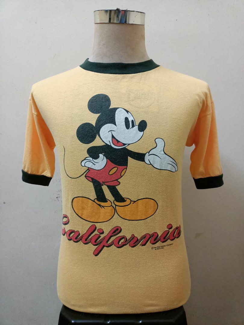 VINTAGE MICKEY MOUSE RINGER PRINT MIRROR, Men's Fashion, Tops & Sets ...