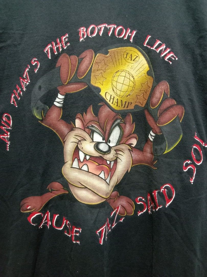 Vintage Taz Looney tunes WWF Stone Cold Parody Tee, Men's Fashion, Tops ...