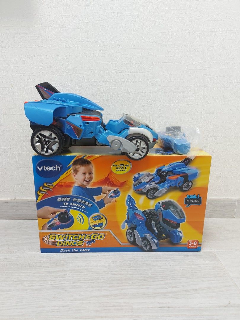 Vtech switch & go dinos dash the t-rex, 兒童＆孕婦用品, 嬰兒玩具 - Carousell