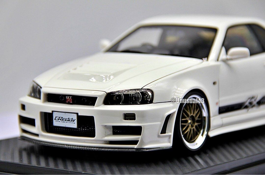 1/18 Ignition Model Trust GReddy 34RX White Nissan R34 GTR, Hobbies & Toys, Toys & Games on ...