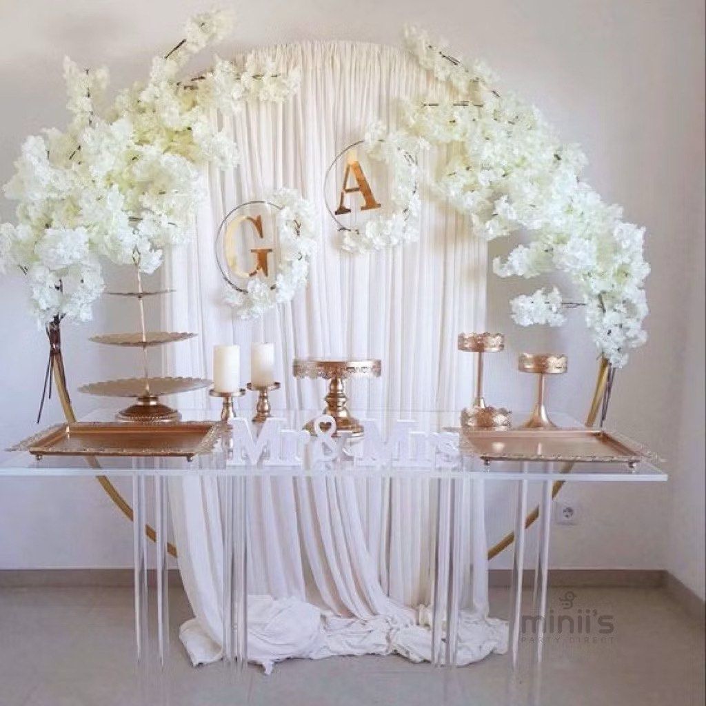 2 meter Gold Metal Round Arch (frame only), Furniture & Home Living ...