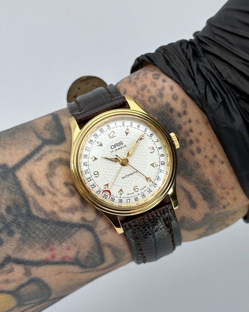 31mm Vintage Oris Gold Date Pointer Automatic ref.7458 cal.574, Women's ...