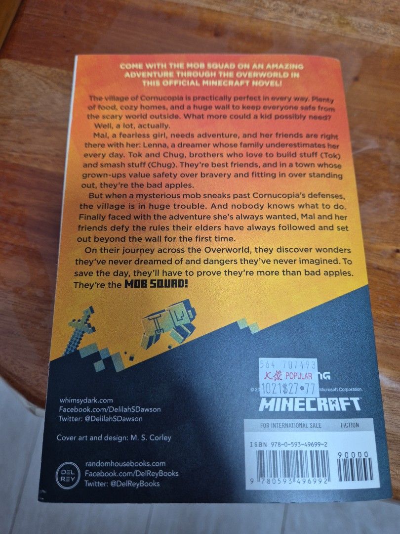Minecraft Mob Squad book by Delilah Dawson, Hobbies & Toys, Books ...