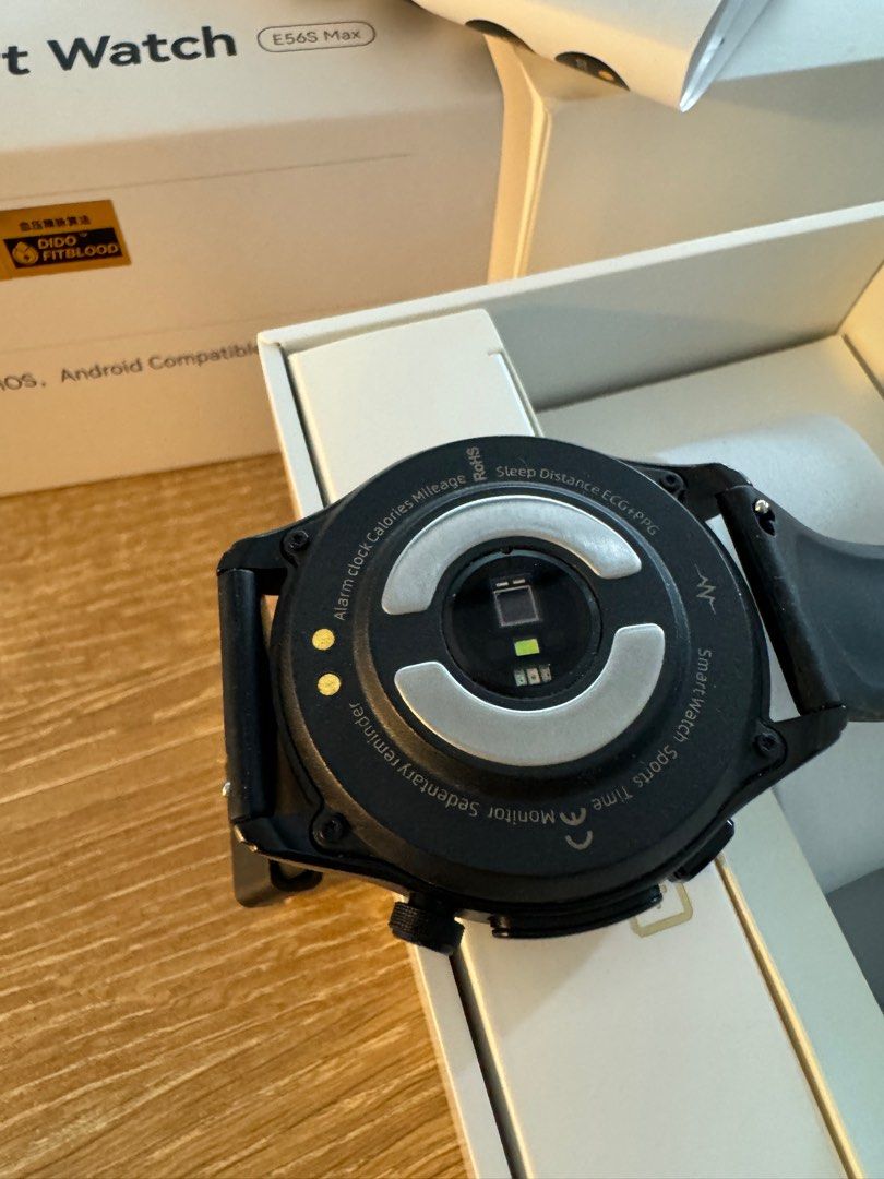 智能手錶 檢測血糖錶 smart watch blood sugar monitor Dido E56S Max, 手提電話, 智能穿戴裝置及智能手錶 - Carousell
