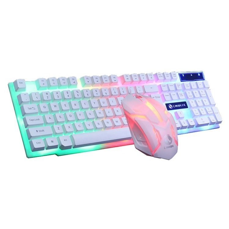 键盘鼠标套装 LIMEIDE GTX300 1600DPI 104 Keys USB Rainbow Suspended Backlight ...