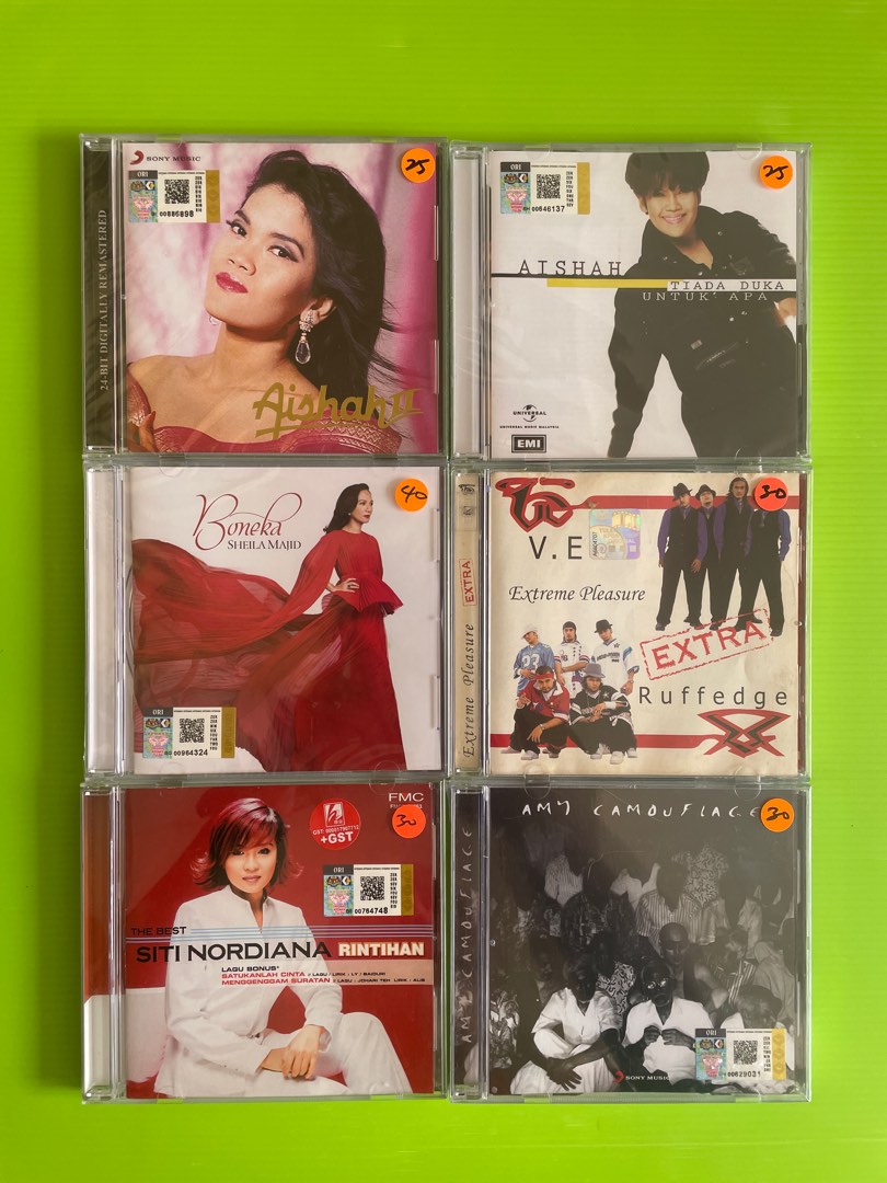 Aishah Sheila Majid V.E Ruffedge Amy Search Siti Nordiana Album CD ...