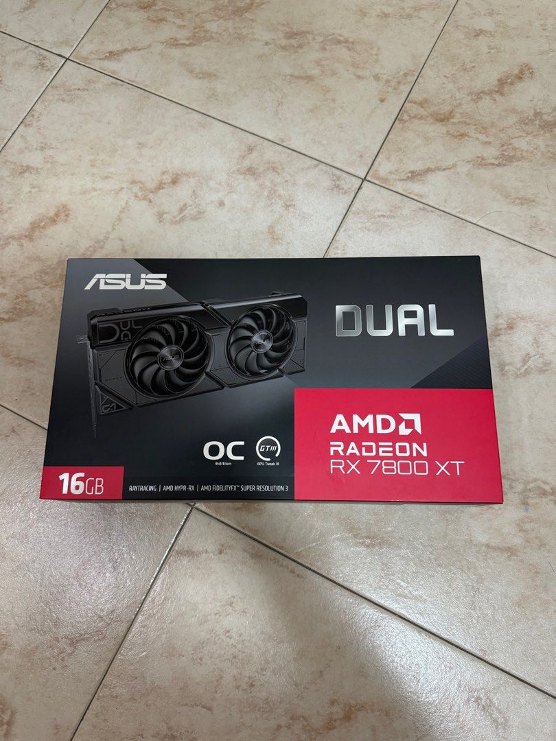 Asus Dual AMD RX 7800 XT 16GB Graphics Card, Computers & Tech, Parts ...