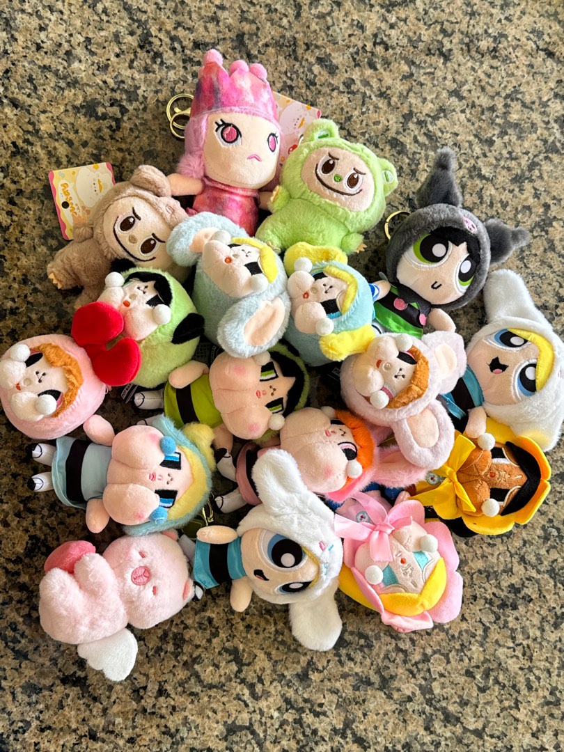 BKK bag charms Crybaby Powerpuff girls labubu Plushie Keychain, Hobbies ...